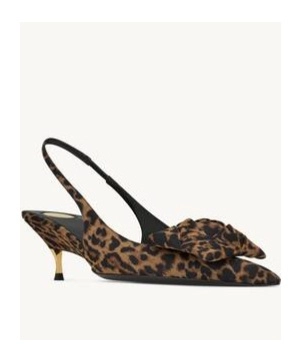 Saint Laurent 50mm Dakota Bow Detail Mules - Black