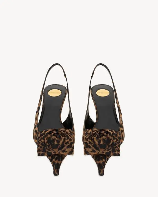 Saint Laurent 50mm Dakota Bow Detail Mules - Black