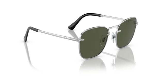 Persol Steel Full Rim Square Frame Sunglasses