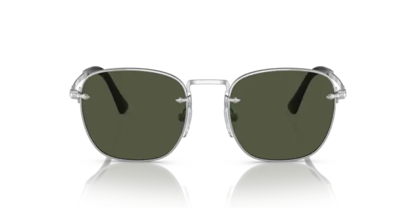 Persol Steel Full Rim Square Frame Sunglasses