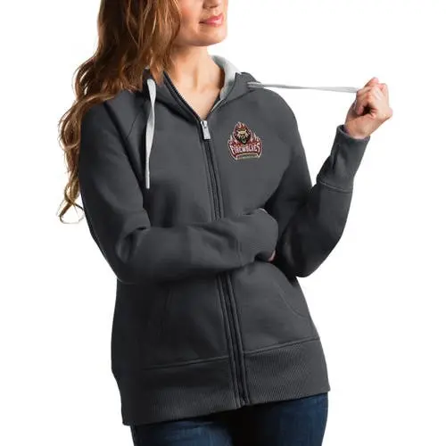 ANTIGUA Albany Firewolves Victory Pullover Hoodie - Charcoal