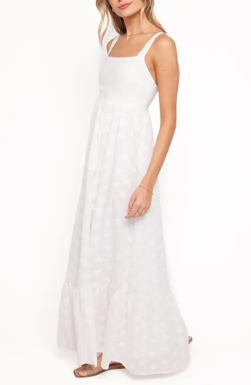 PETAL & PUP Embroidered Cotton Maxi Dress
