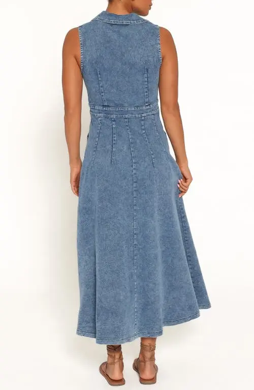 PETAL & PUP Sleeveless Denim Maxi Dress