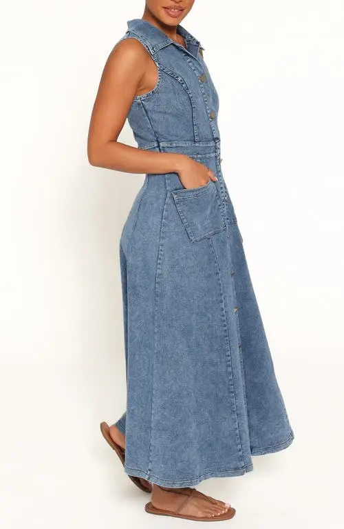 PETAL & PUP Sleeveless Denim Maxi Dress