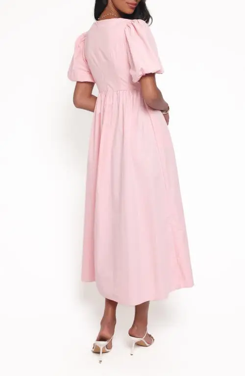 PETAL & PUP Karla Puff Sleeve Midi Dress