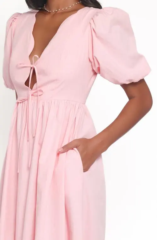 PETAL & PUP Karla Puff Sleeve Midi Dress