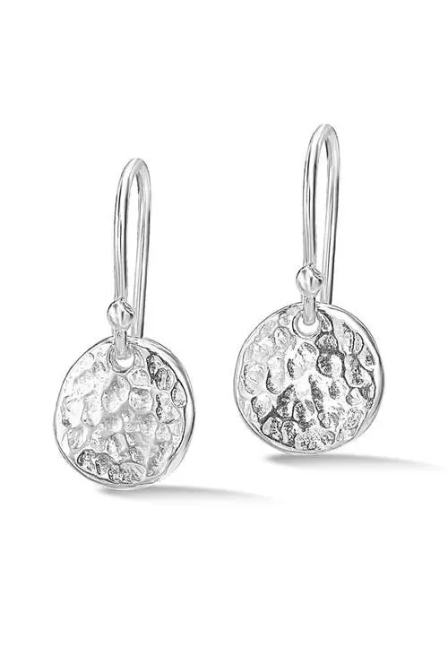 DOWER & HALL 10mm Disc Nomad Earrings - Sterling Silver