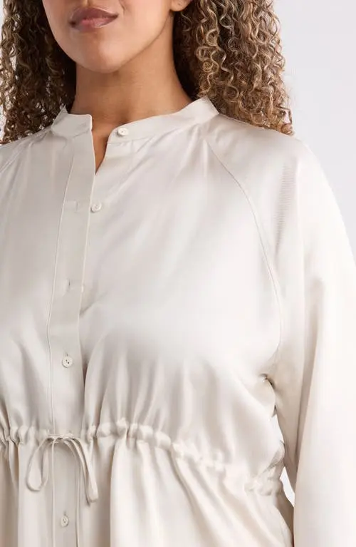 Eileen Fisher Silk Mandarin Collar Shirt