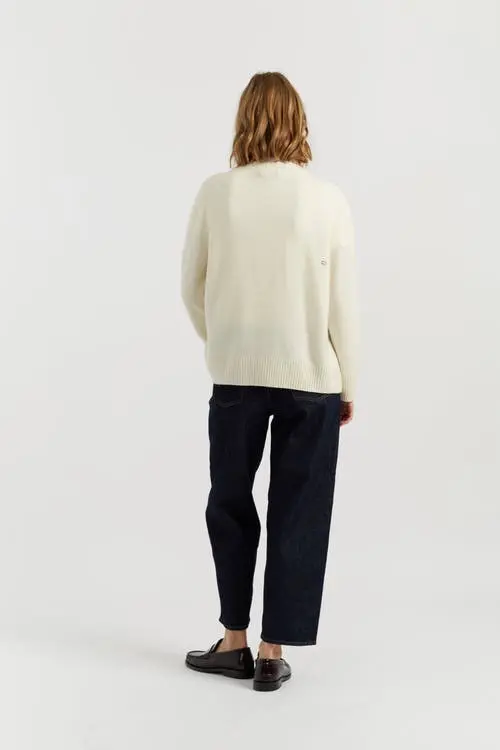 Chinti & Parker Wool-cashmere Snoopy Embroidered Cardigan - Cream