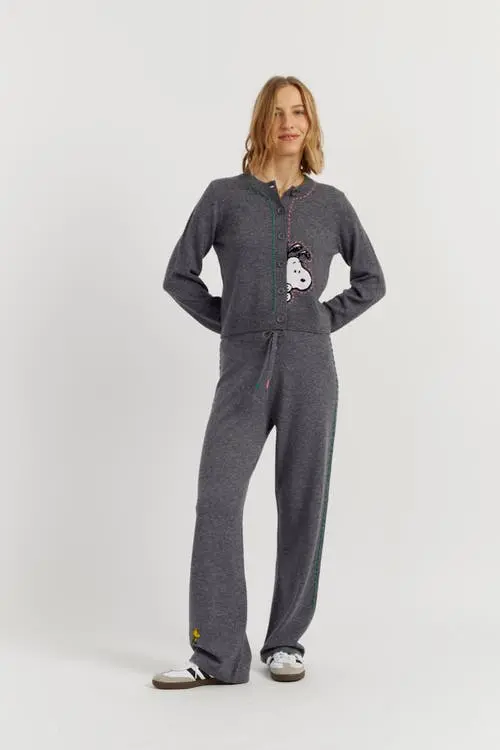 Chinti & Parker Wool-cashmere Snoopy Peep Cardigan - Grey