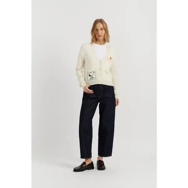 Chinti & Parker Wool-cashmere Snoopy Pocket Cardigan - Cream