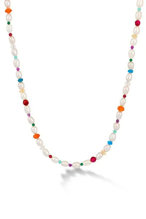 DOWER & HALL Carnival Mixed Gemstone And Pearl Necklace