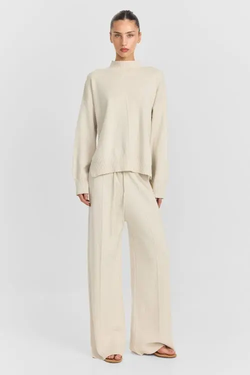 SASHA THERESE Maxine Knit Pant Wide Leg, Drawstring Waist