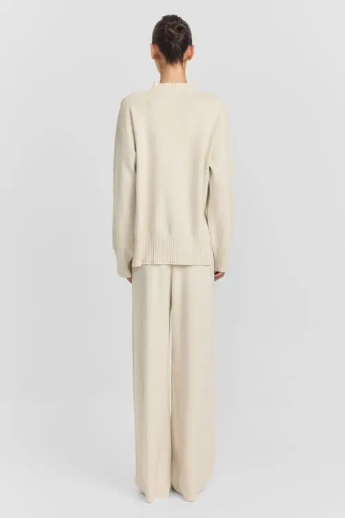 SASHA THERESE Maxine Knit Pant Wide Leg, Drawstring Waist