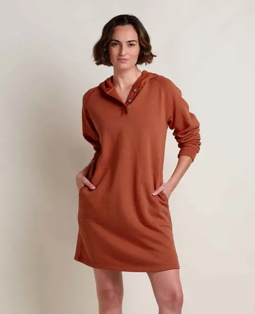 TOAD & CO Fernscape Long Sleeve Hooded Dress
