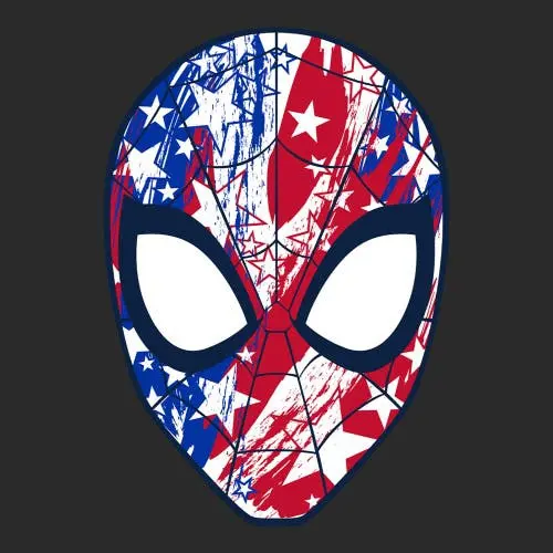 MARVEL: SPIDER-MAN Marvel Spider-man Americana Spidey Mask Graphic T-shirt