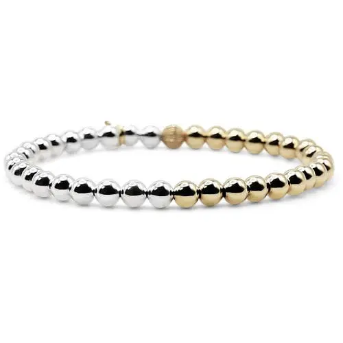 BOWOOD LANE 5mm Fusion Two-tone Beaded Bracelet