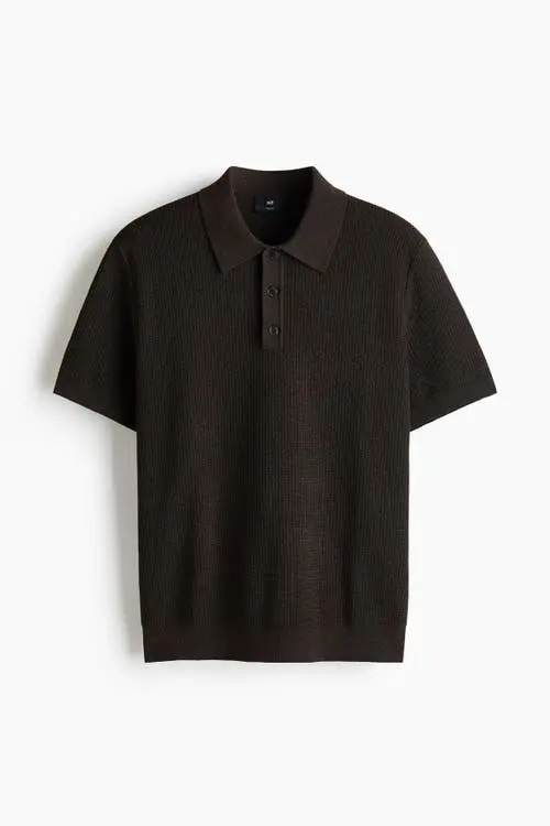 H&m Regular-fit Knit Polo Shirt