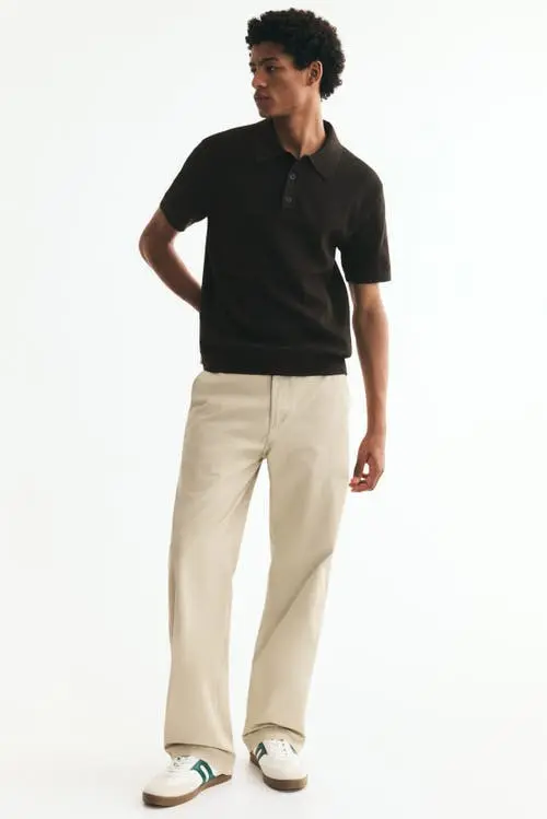 H&m Regular-fit Knit Polo Shirt