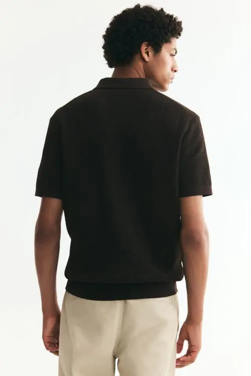 H&m Regular-fit Knit Polo Shirt