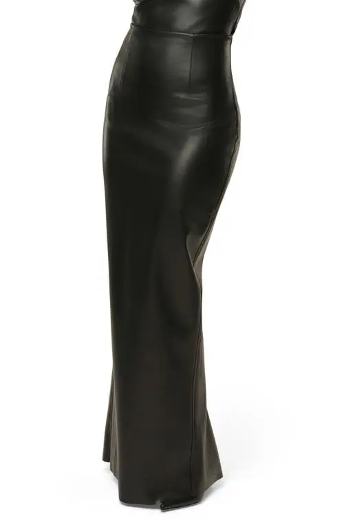 JLUXLABEL Faux Leather Maxi Skirt - Black