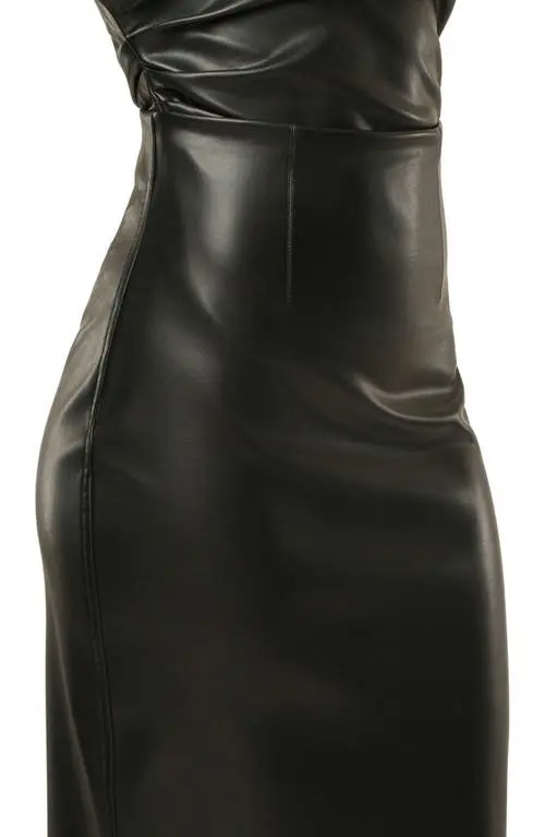 JLUXLABEL Faux Leather Maxi Skirt - Black