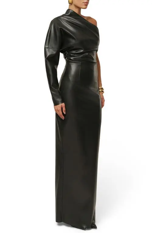 JLUXLABEL Faux Leather Maxi Skirt - Black