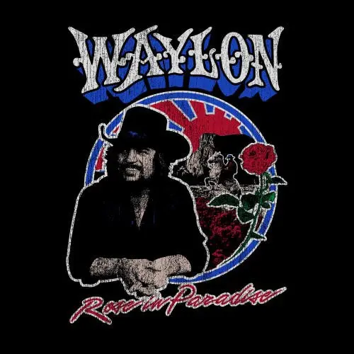 WAYLON JENNINGS Rose In Paradise T Shirt
