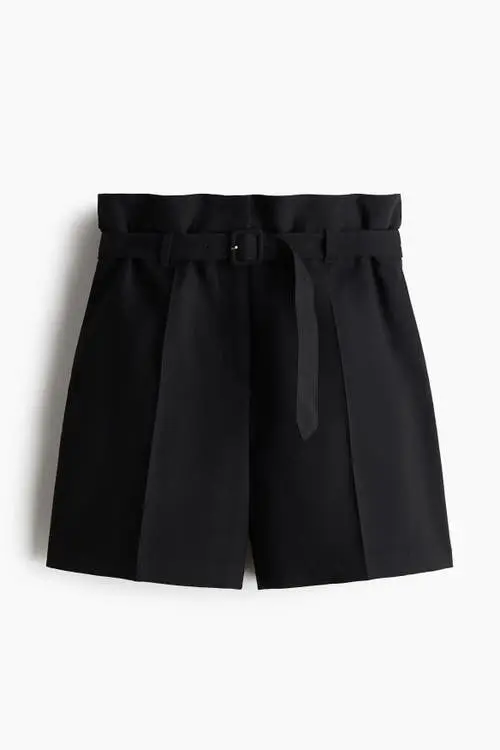H&m Viscose-blend Shorts With Belt