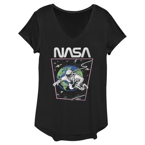 NASA Distressed Astronaut In Space Graphic T-shirt