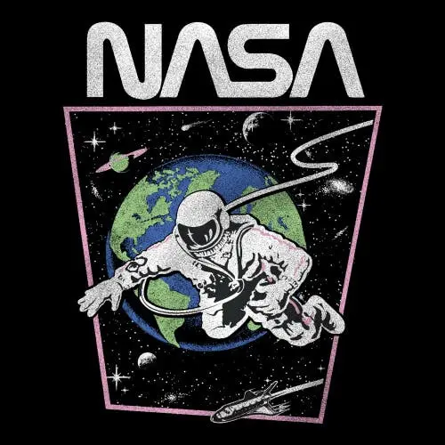 NASA Distressed Astronaut In Space Graphic T-shirt