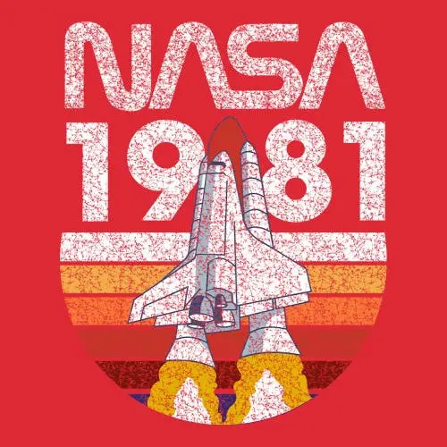 NASA Distressed Logo Sunset Graphic T-shirt