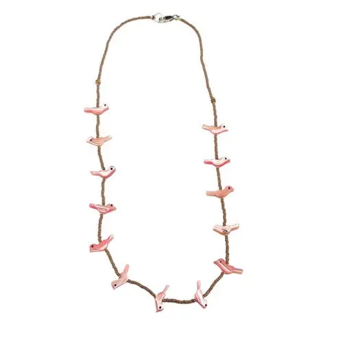 MADISON BEVERLY HILLS Fetish Bird Necklace - Pink