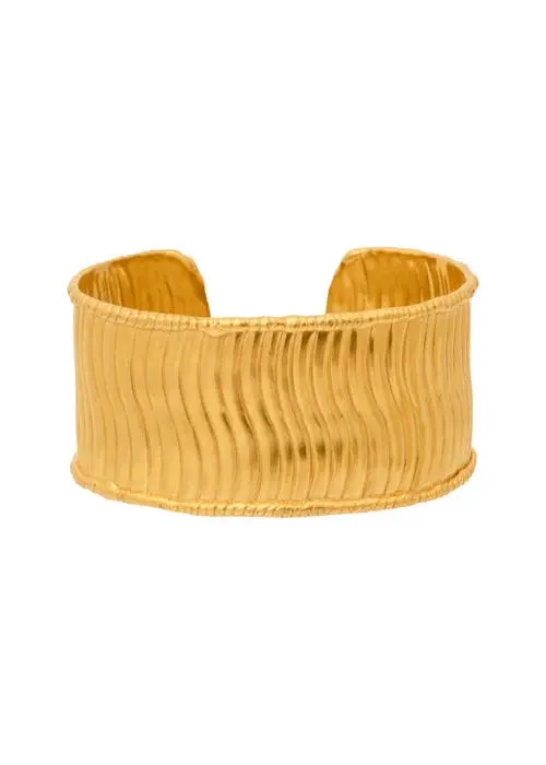 Sylvia Toledano Plated Brass "bambou" Cuff - Gold