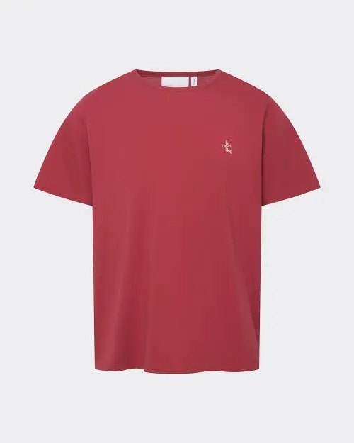 LE PERE Kami Logo Tee Shirt - Burgundy