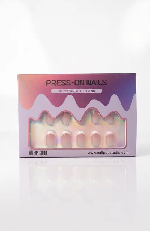 NAIL POP STUDIO Square Press-on Nails - Classic French