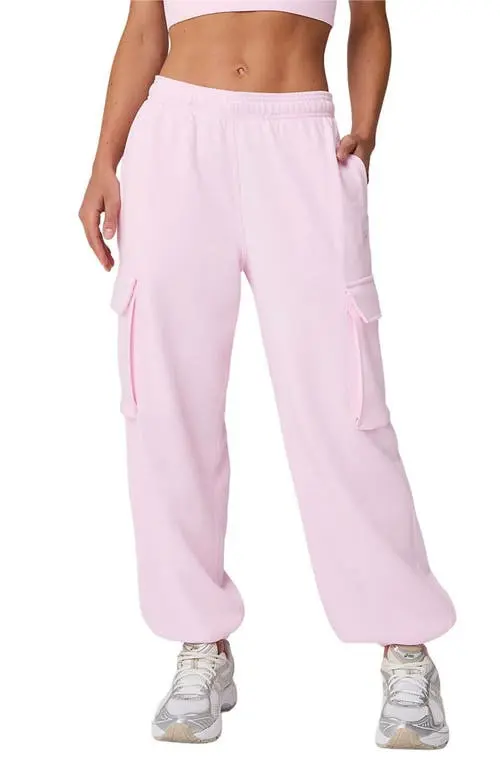 FABLETICS Year Round Terry Cargo Joggers - Soft Pink