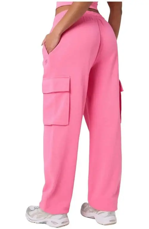 FABLETICS Year Round Terry Cargo Jogger - Strawberry Milkshake