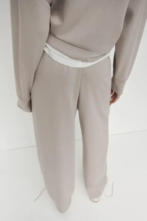 H&m Viscose-blend Barrel-leg Pants - Light Beige