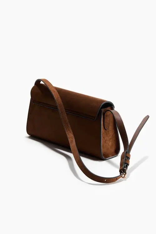 H&m Shoulder Bag With Strap Detail - Brown