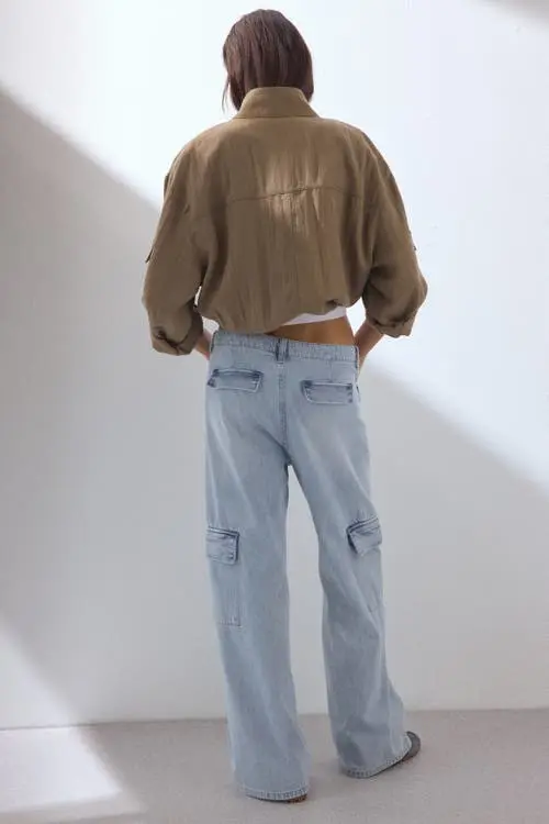 H&m Wide Leg Cargo Jeans