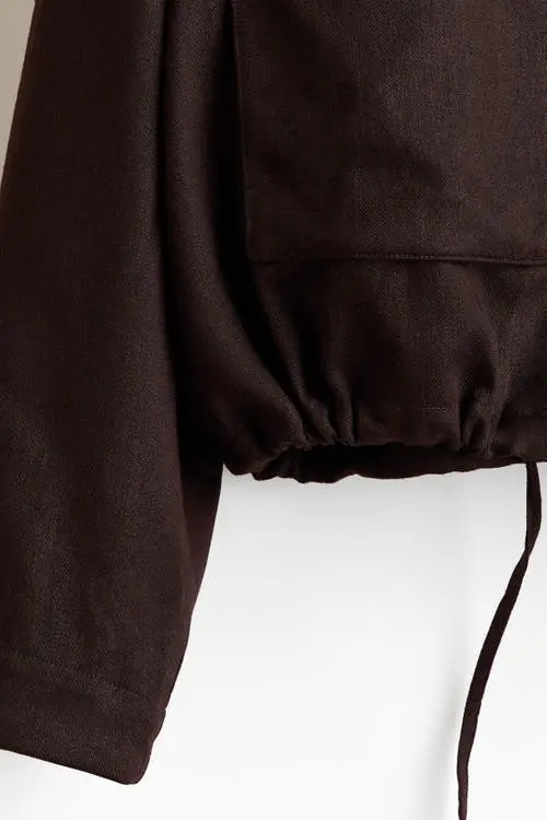 H&m Linen-blend Overshirt With Zipper
