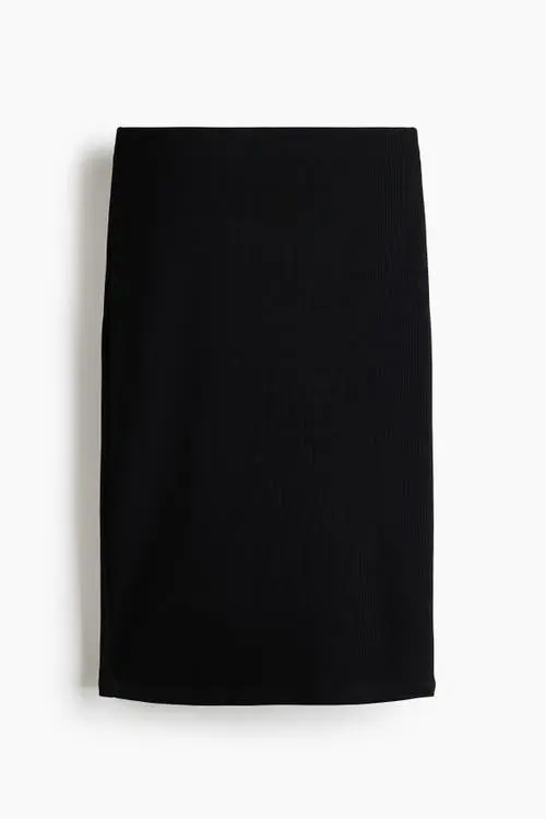 H&M Ribbed Viscose Blend Skirt