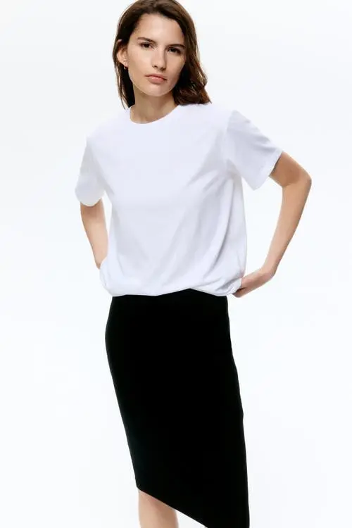 H&M Ribbed Viscose Blend Skirt