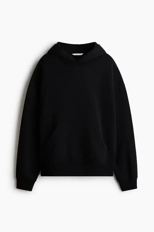 H&m Relaxed Fit Hoodie With Kangaroo Pocket - Black