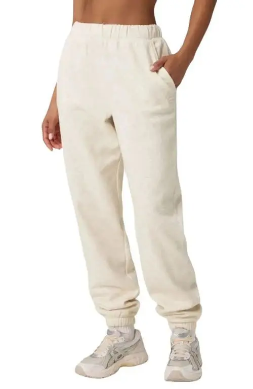 FABLETICS Cozy Fleece Sweatpant - Bone Heather