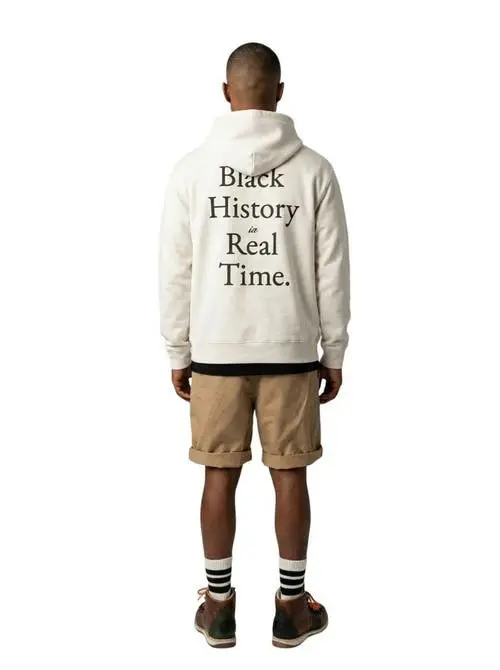 AMIR JAMES CLOTHIERS Black History In Real Time" Fleece Hoodie