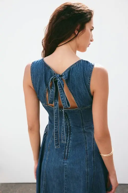 H&m Flared-skirt Twill Dress