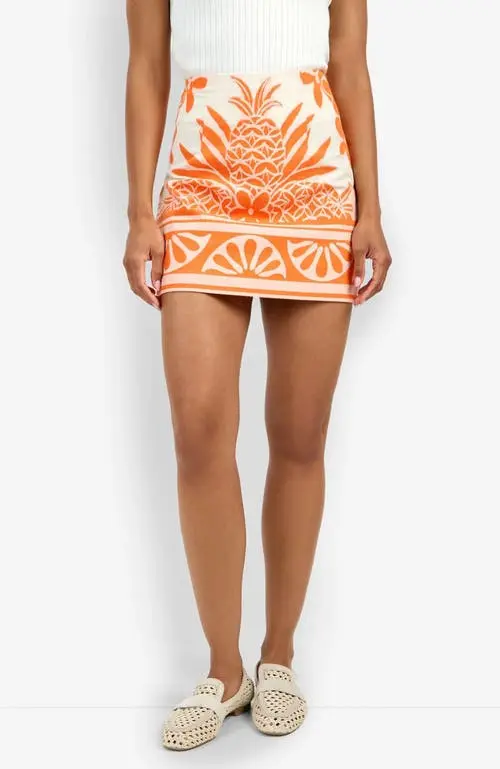Trina Turk High Rise Tropical Print Mini Skirt