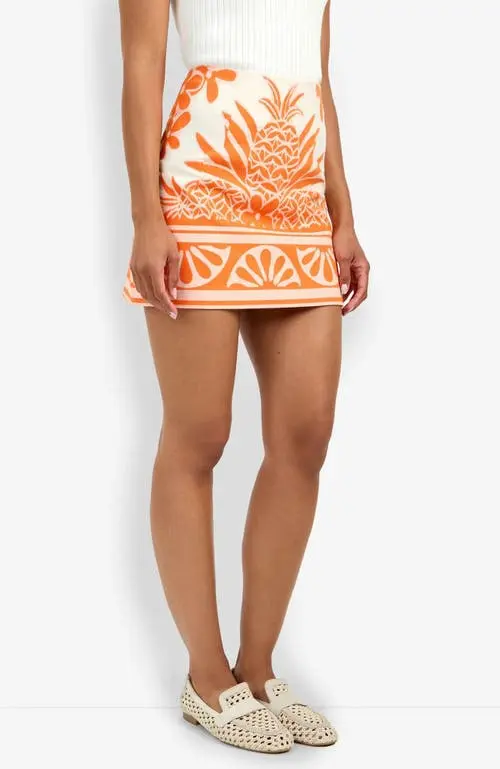 Trina Turk High Rise Tropical Print Mini Skirt